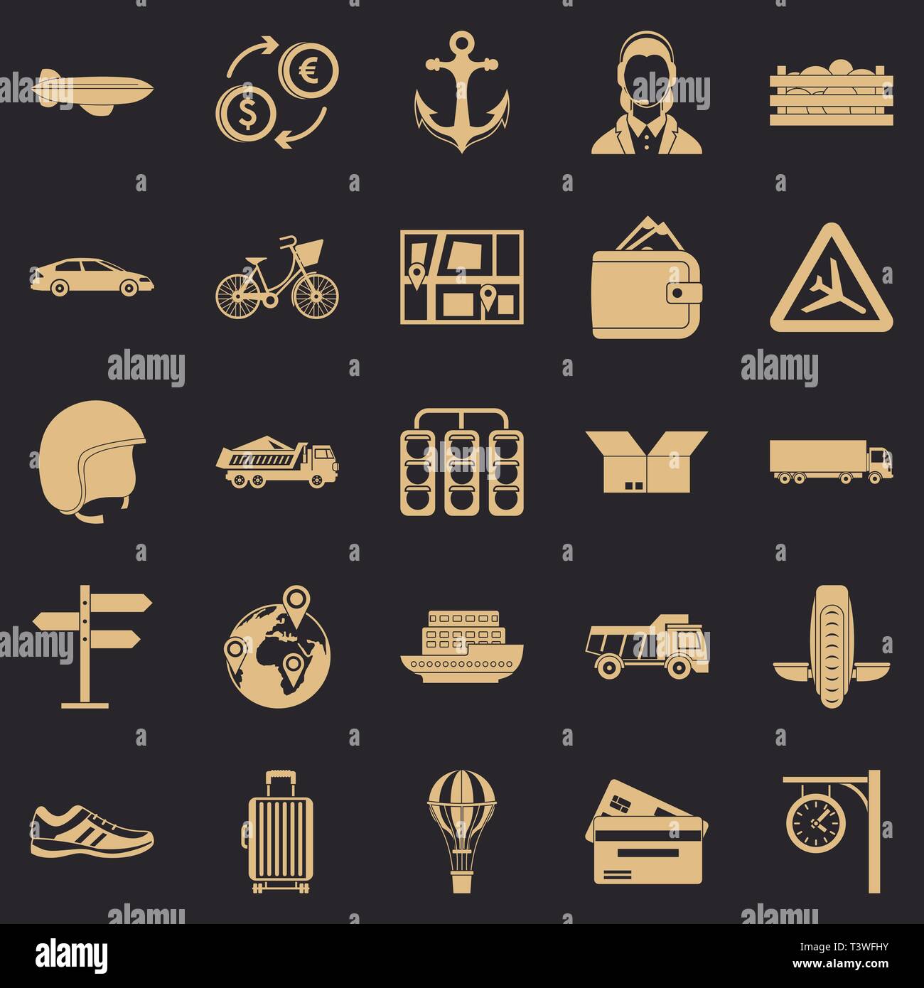 Exchange icons set, simple style Stock Vector Image & Art - Alamy