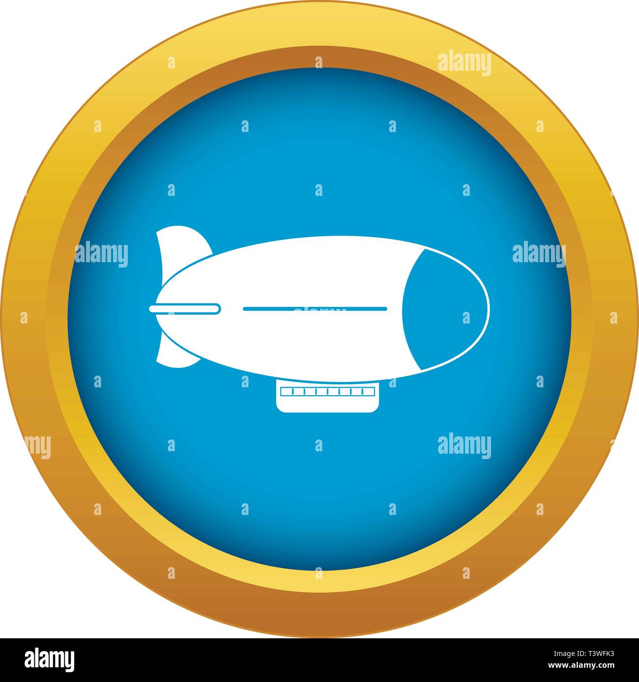Retro airship icon blue vector isolated Stock Vector Image & Art - Alamy
