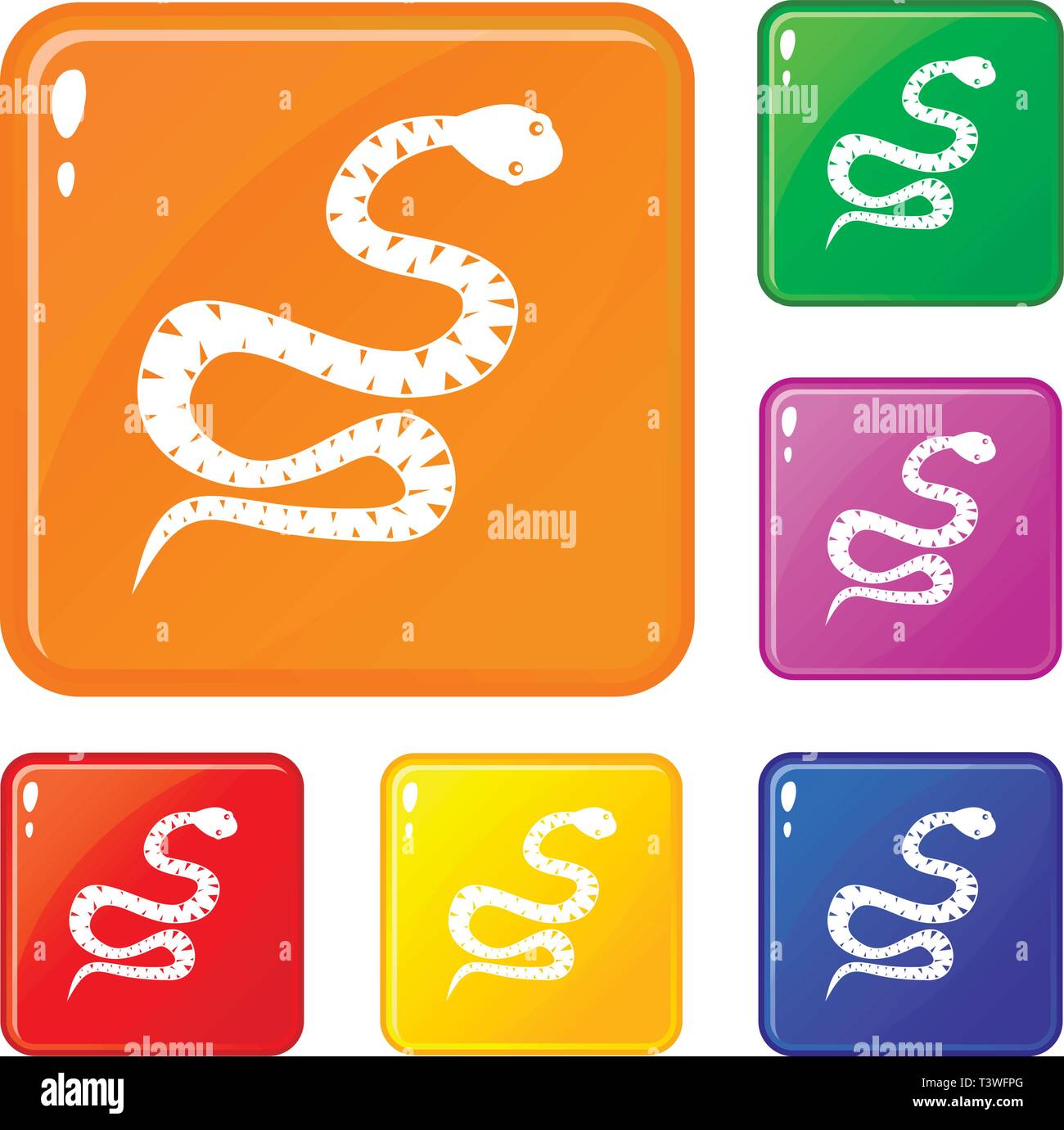 Black snake slithering Stock Vector Images - Alamy