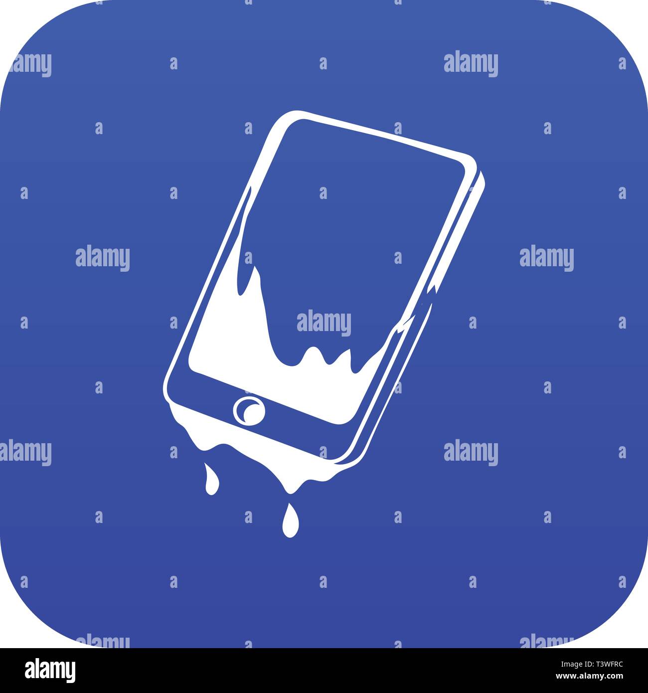 Water smartphone icon blue vector Stock Vector Image & Art - Alamy