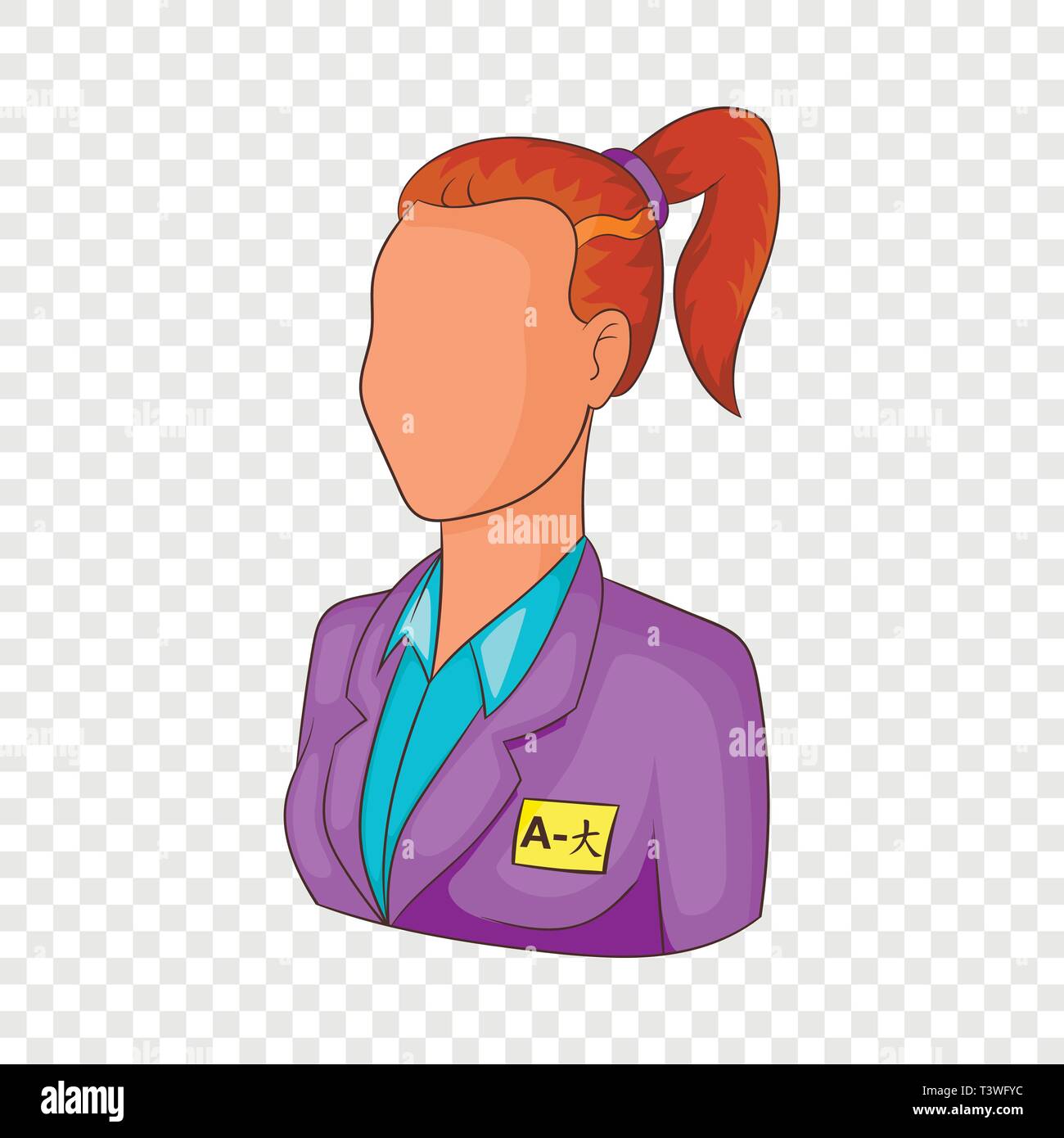 Translator interpreter woman icon, cartoon style Stock Vector Image ...