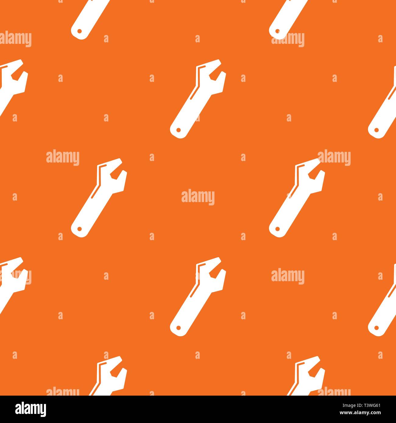 Big spanner pattern vector orange Stock Vector Image & Art - Alamy