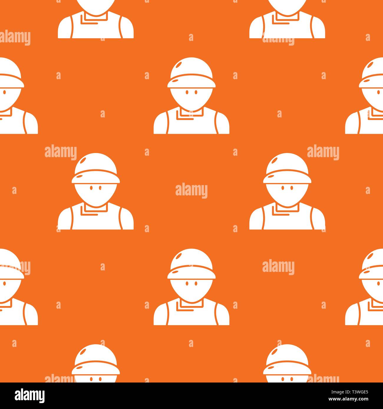 Plumber man pattern vector orange Stock Vector Image & Art - Alamy