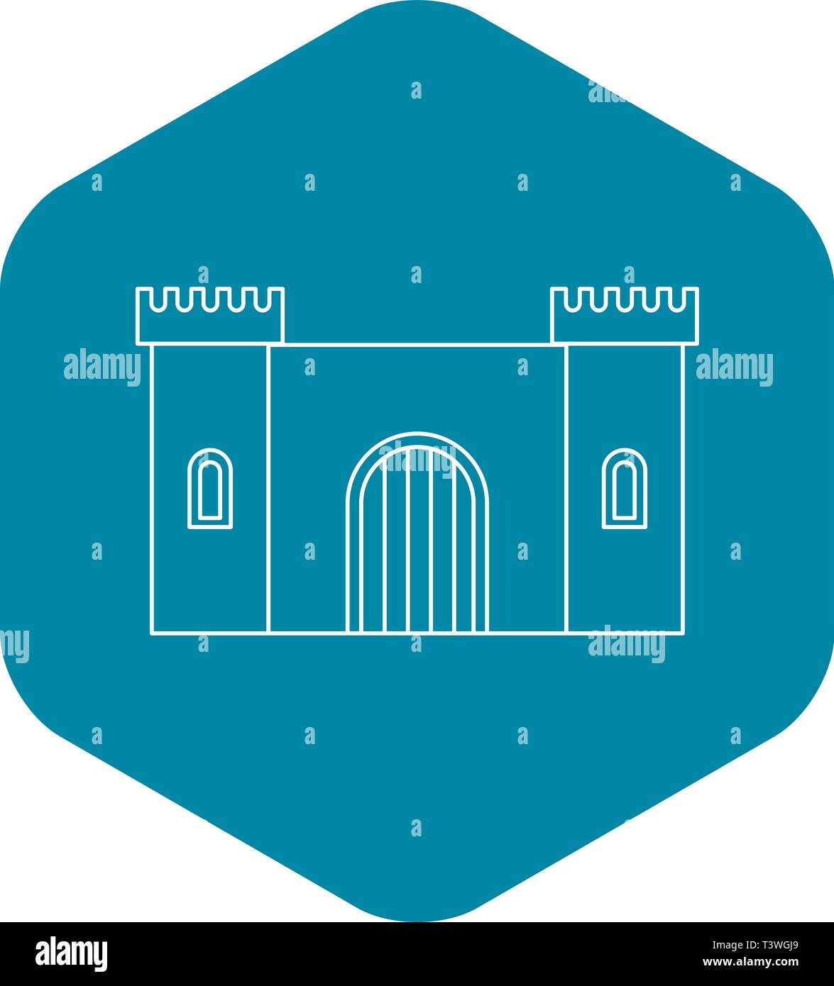 Old fortress towers icon, outline style Stock Vector Image & Art - Alamy