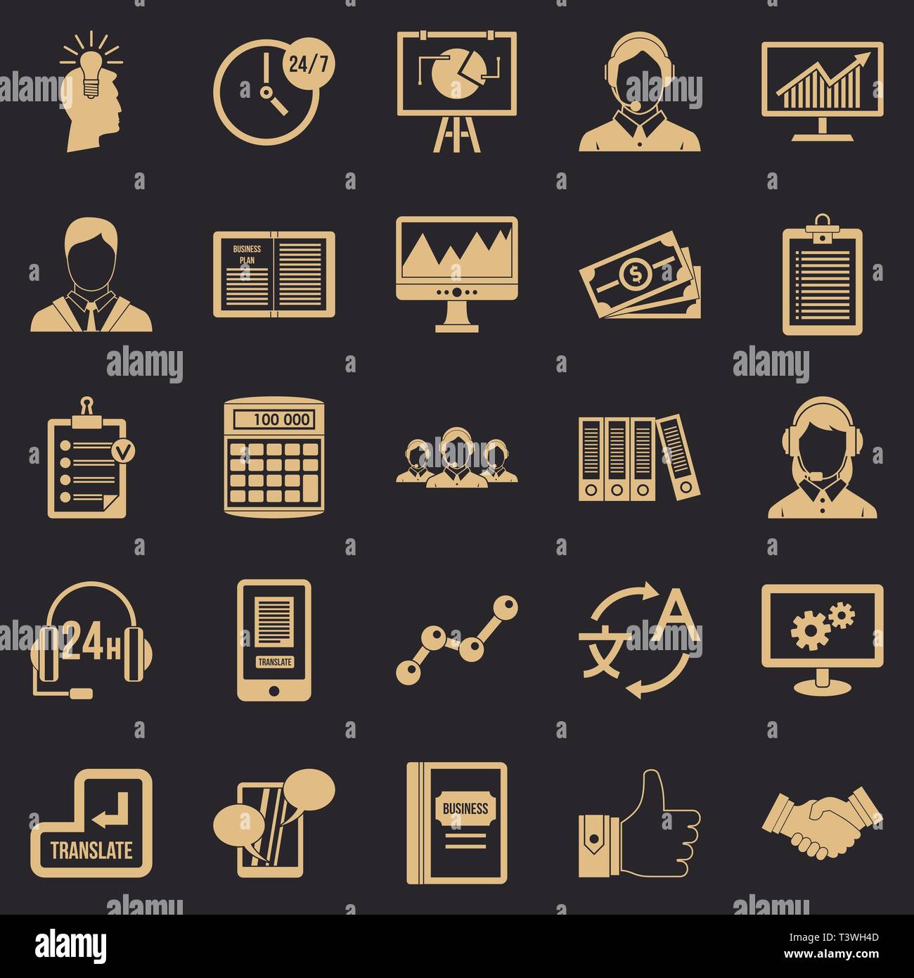 Dialog icons set, simple style Stock Vector Image & Art - Alamy