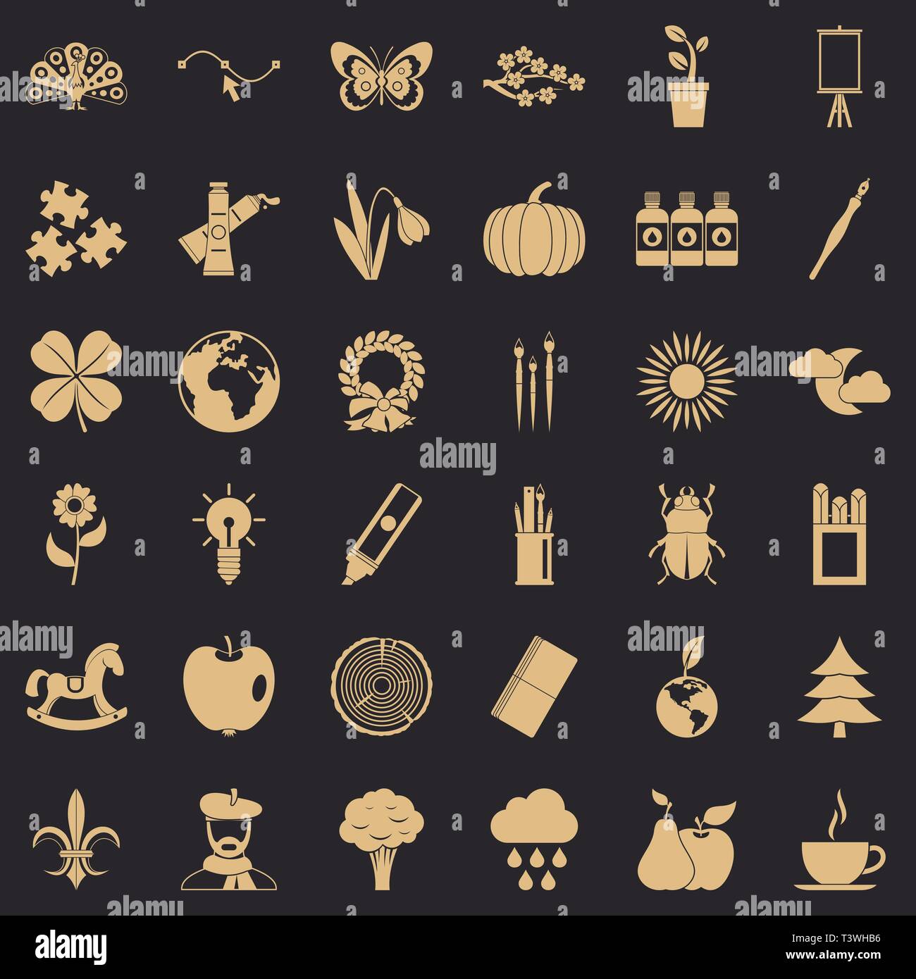 Vegetable oil painting Stock Vector Images - Alamy