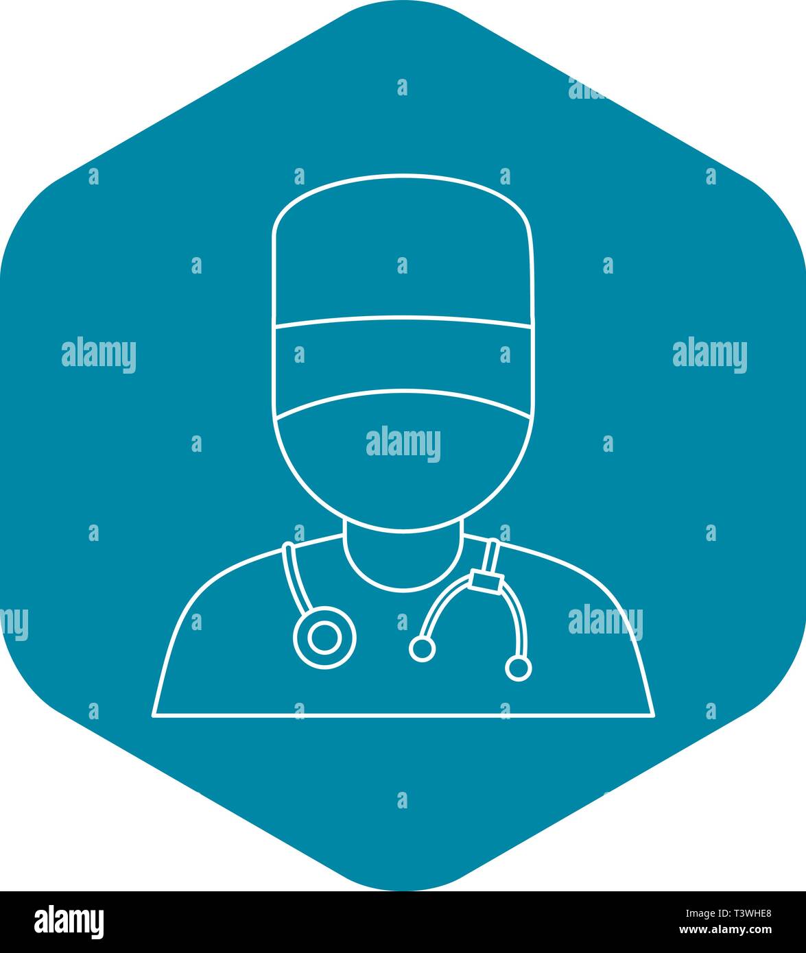 Doctor icon, outline style Stock Vector Image & Art - Alamy