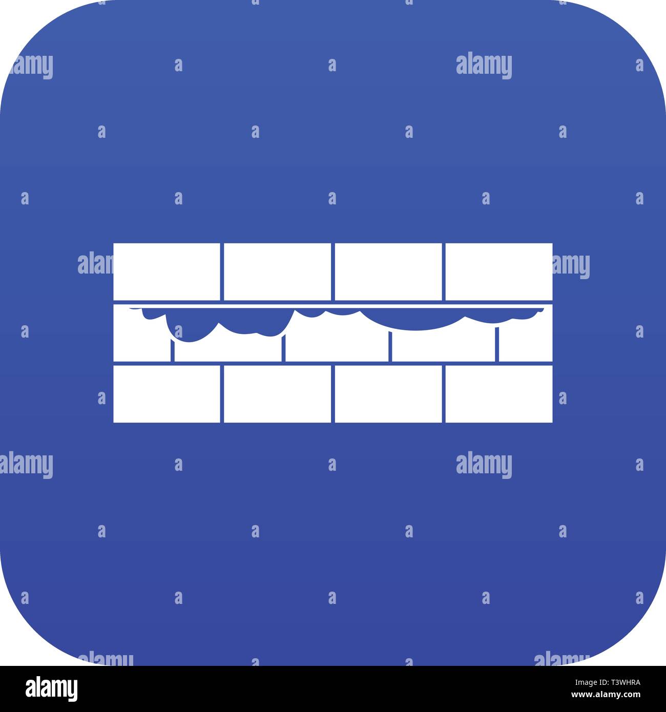 Brick wall icon digital blue Stock Vector Image & Art - Alamy