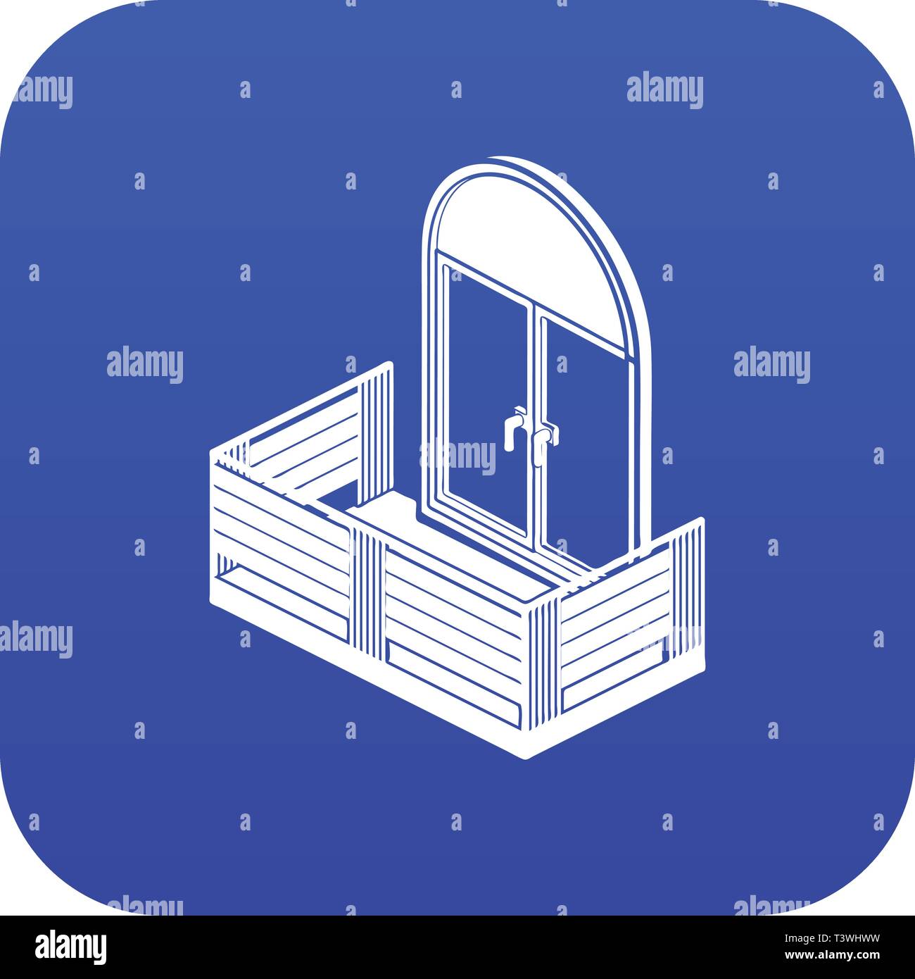 Terrace view blue sky Stock Vector Images - Alamy