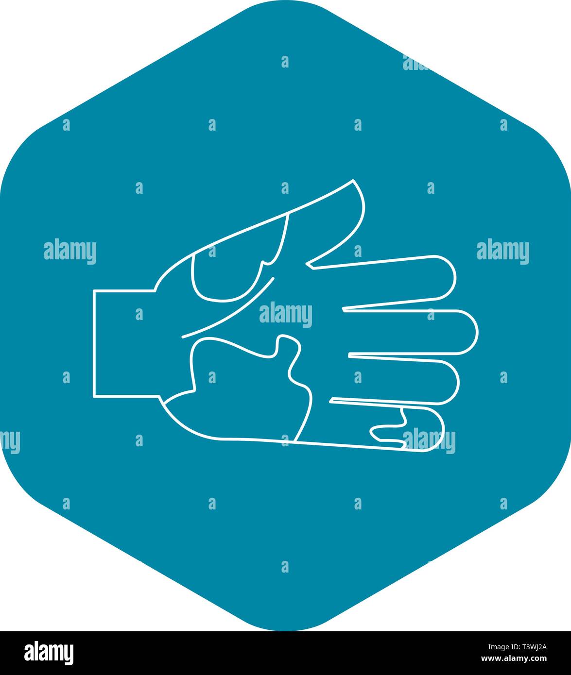 Dirty hand icon, outline style Stock Vector Image & Art - Alamy