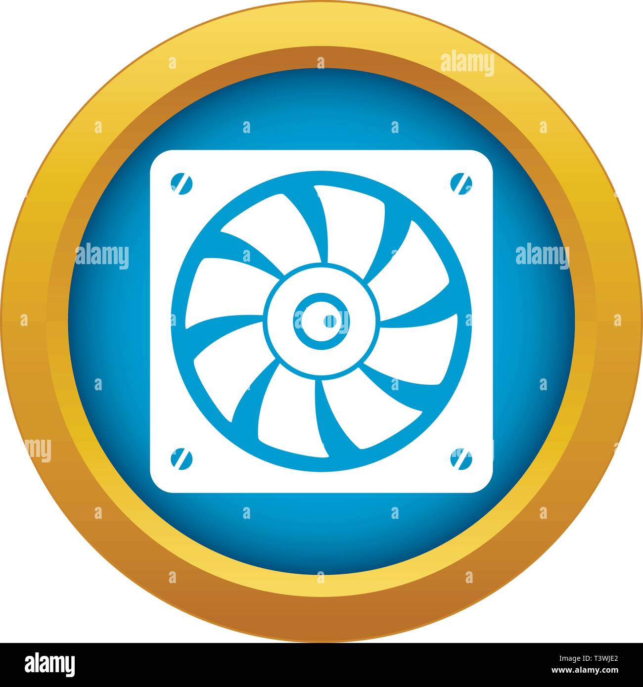 Computer fan icon blue vector isolated Stock Vector Image & Art - Alamy