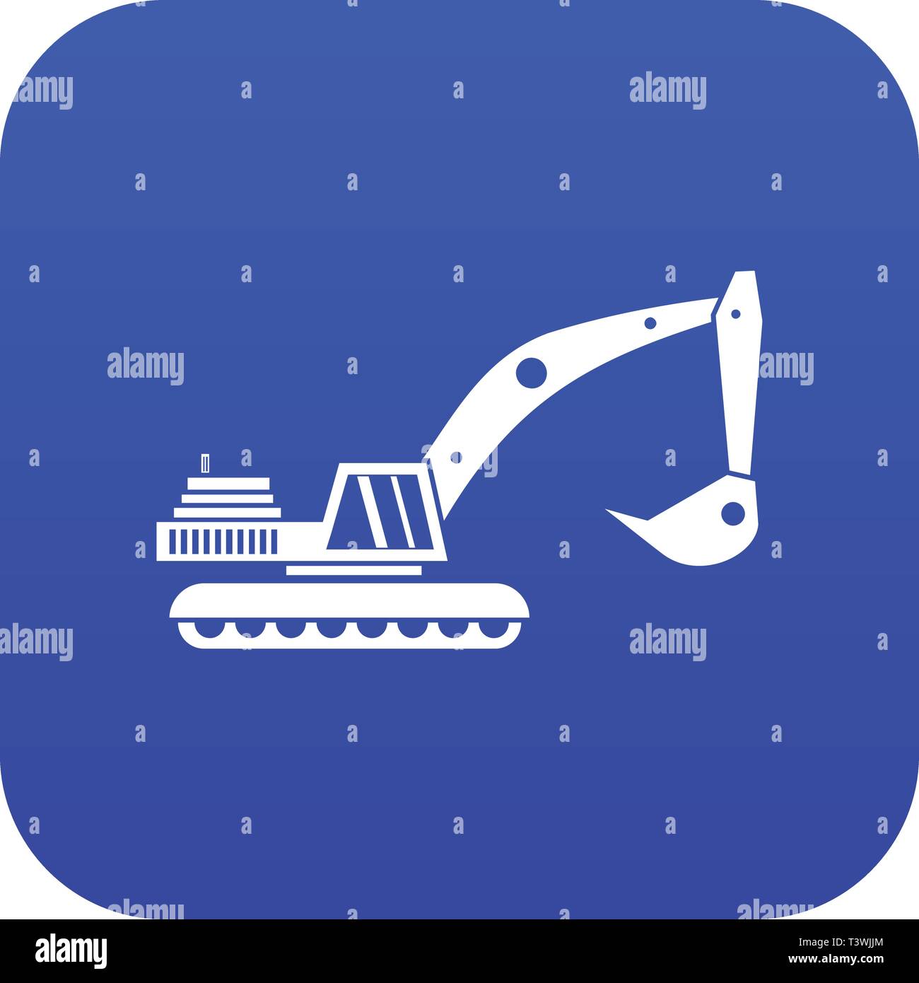 Excavator icon digital blue Stock Vector Image & Art - Alamy