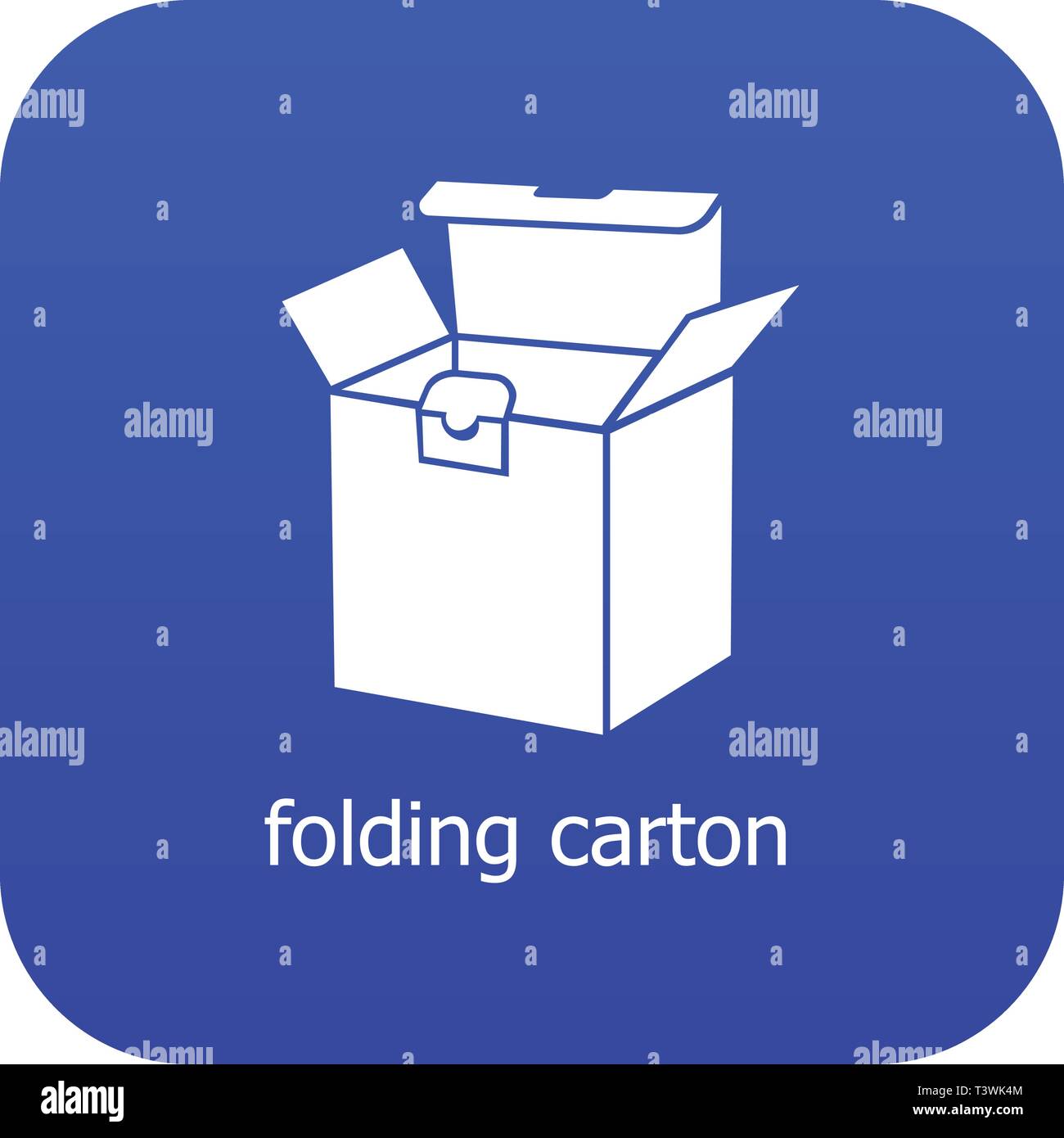 Folding carton icon blue vector Stock Vector Image & Art - Alamy