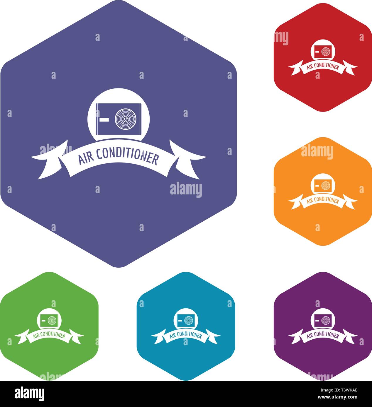 Electric conditioner icons vector hexahedron Stock Vector Image & Art ...