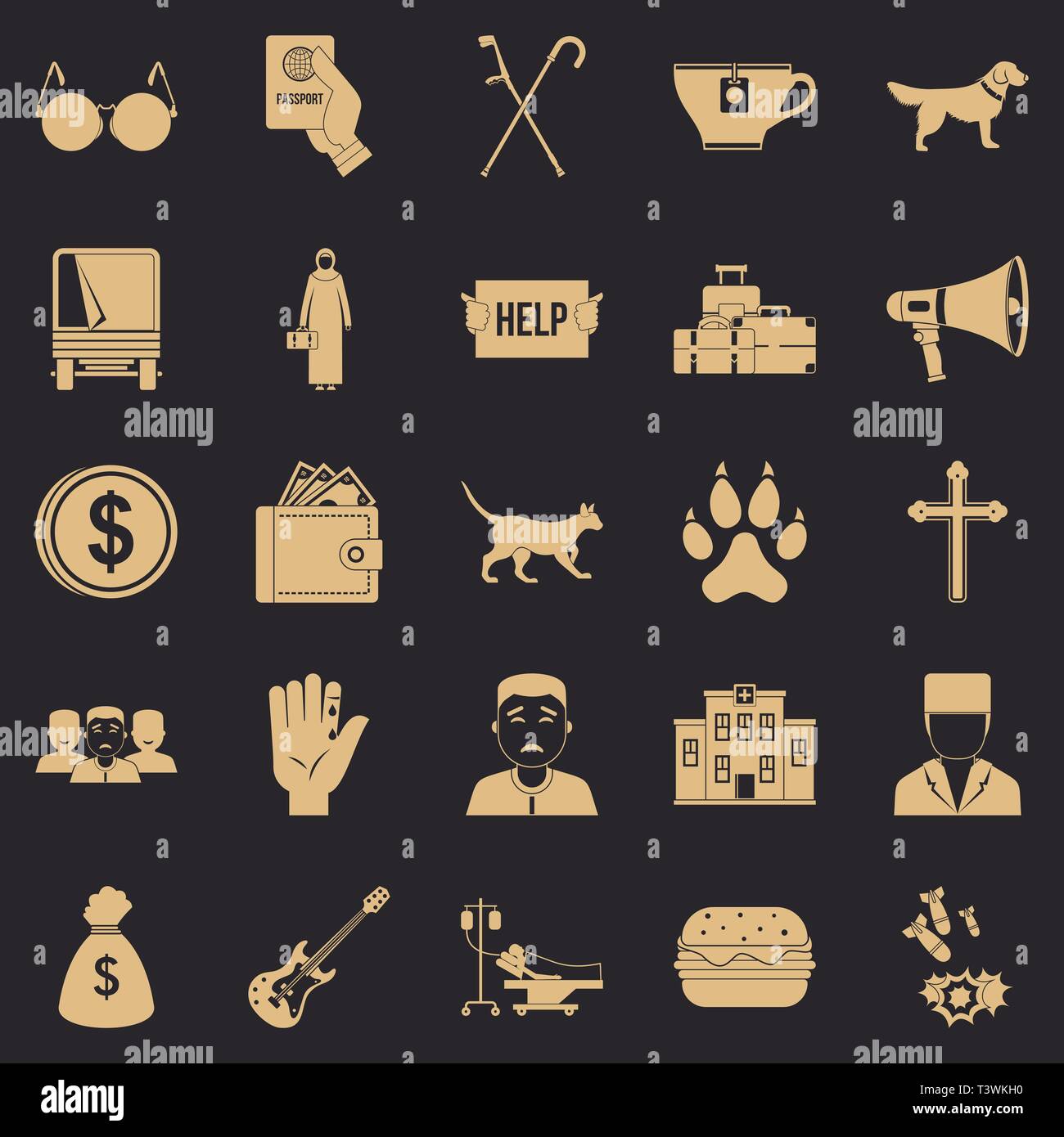 Subscription icons set, simple style Stock Vector Image & Art - Alamy