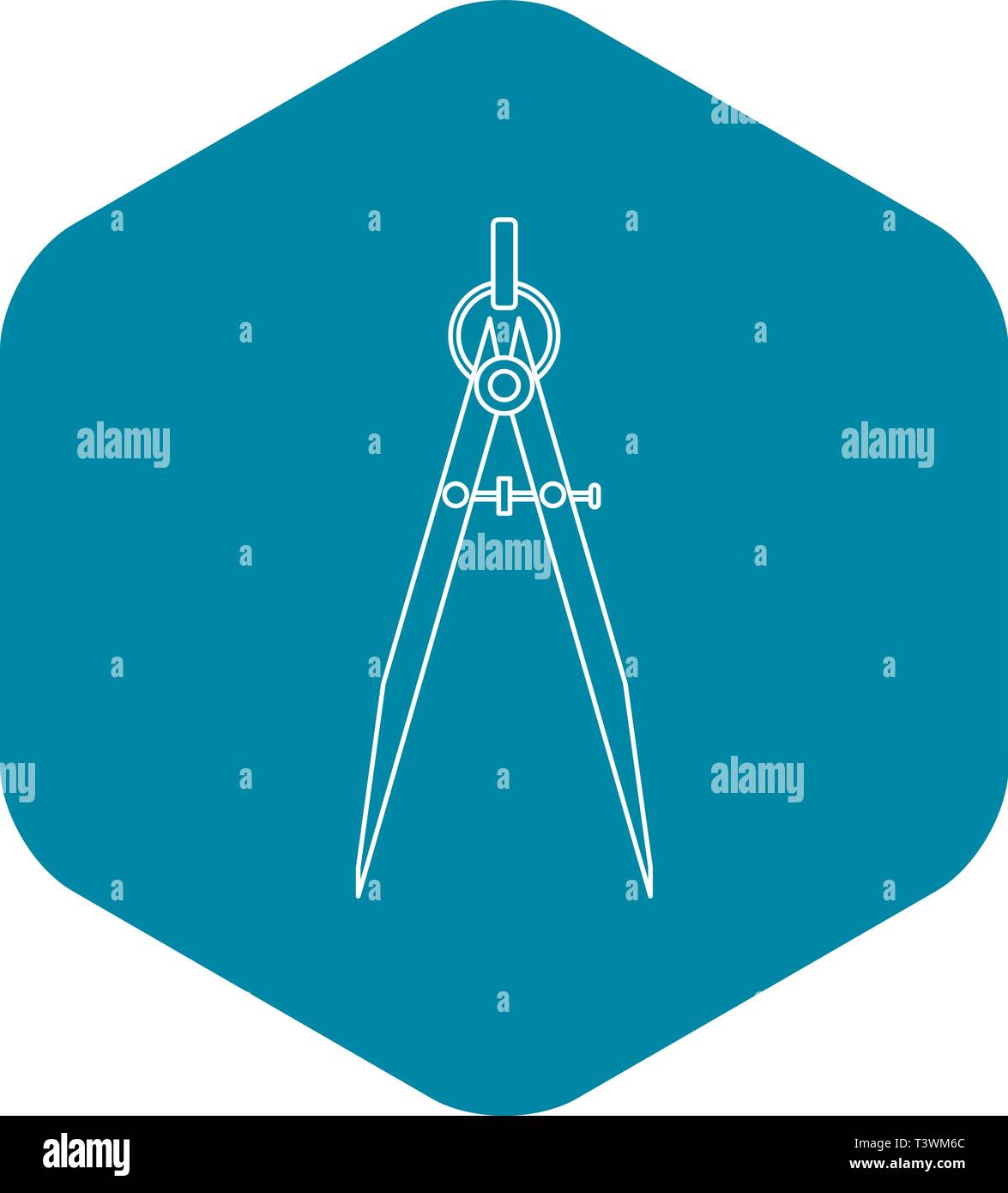 Compass tool icon, outline style Stock Vector Image & Art - Alamy