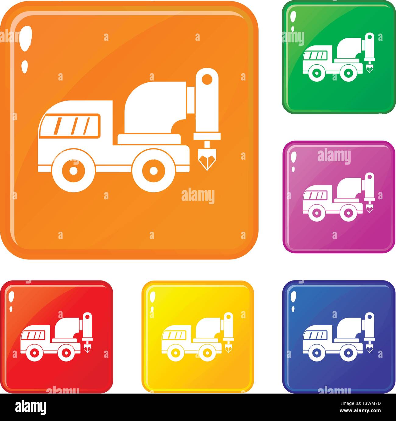 Drilling machine icons set vector color Stock Vector Image & Art - Alamy