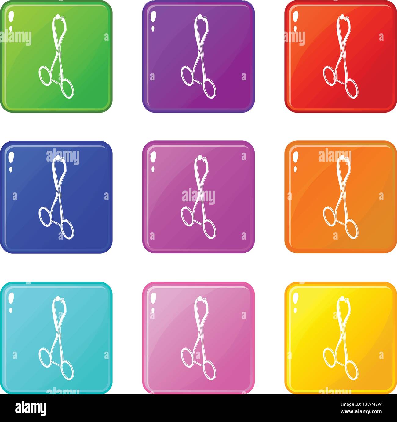 Surgical clipper icons set 9 color collection Stock Vector Image & Art ...