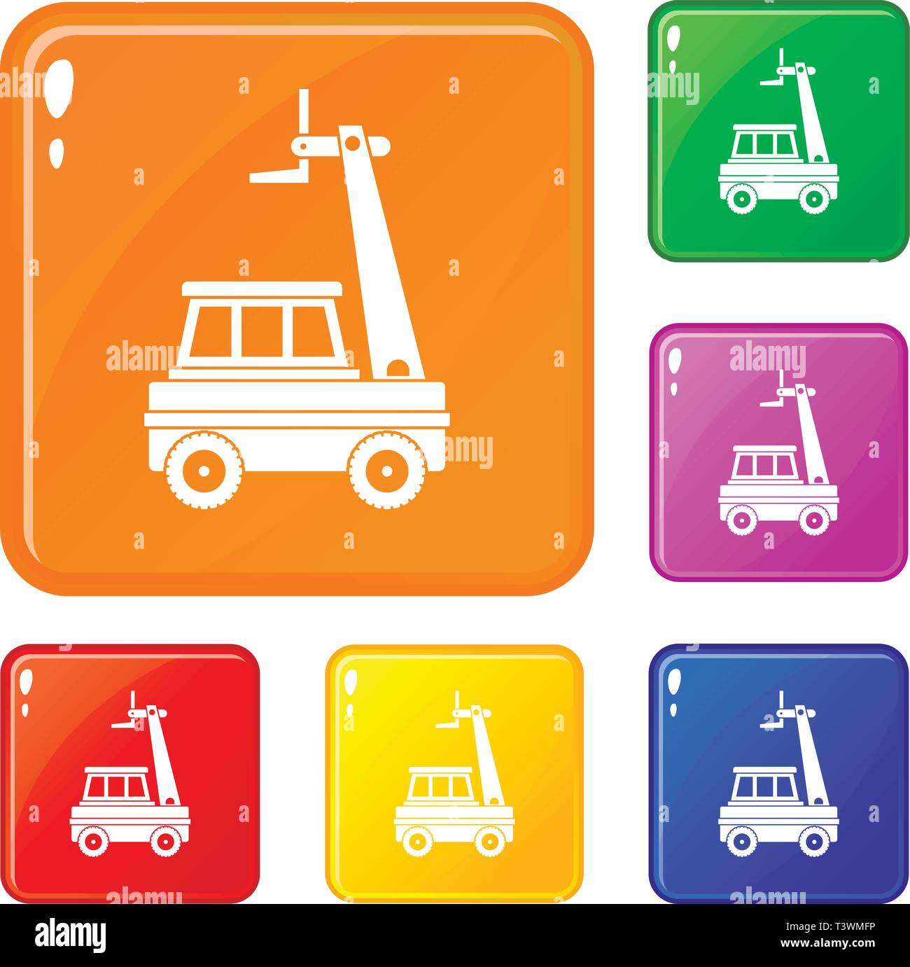 Cherry picker icons set vector color Stock Vector Image & Art - Alamy