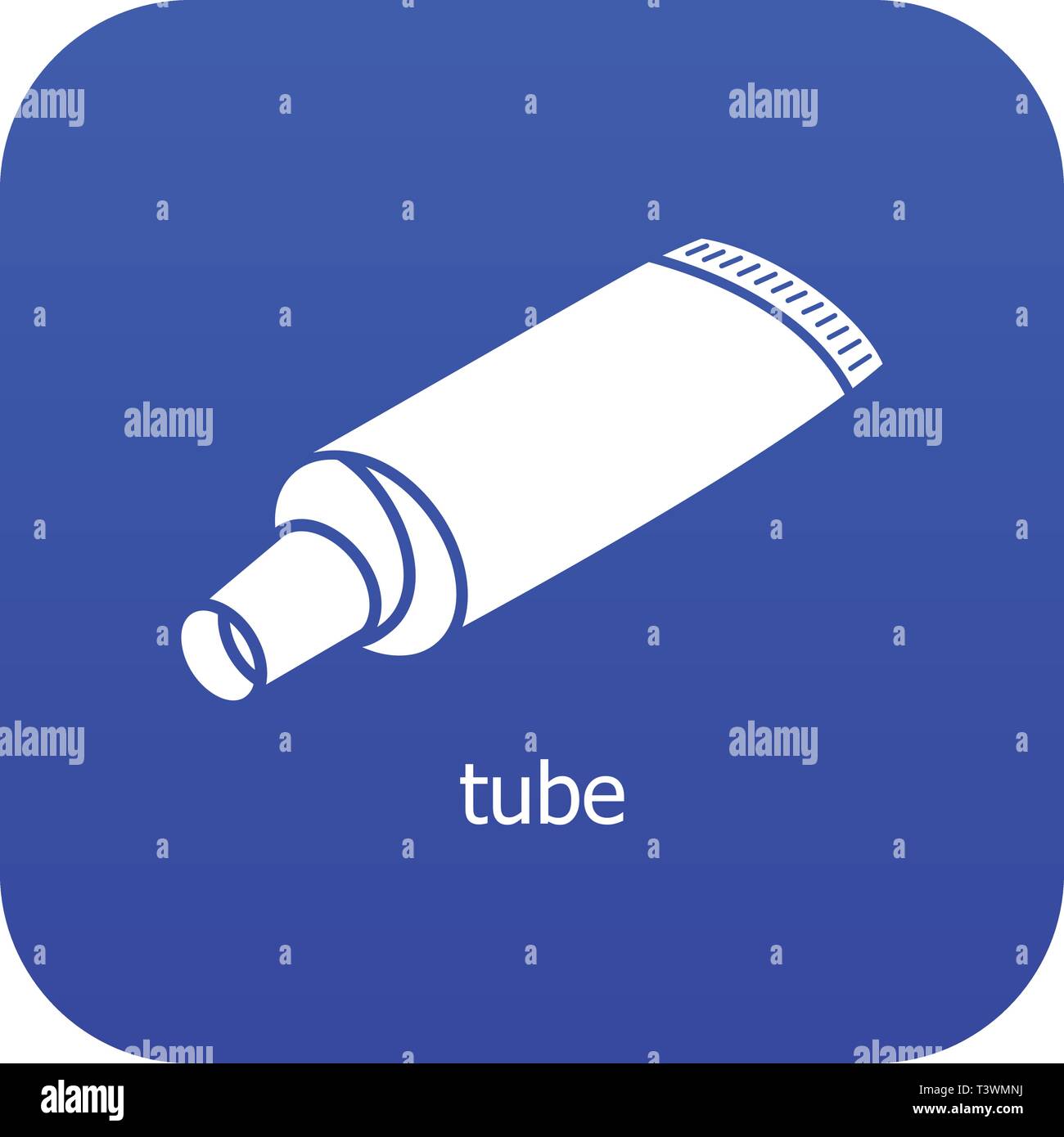 Tube icon blue vector Stock Vector Image & Art - Alamy