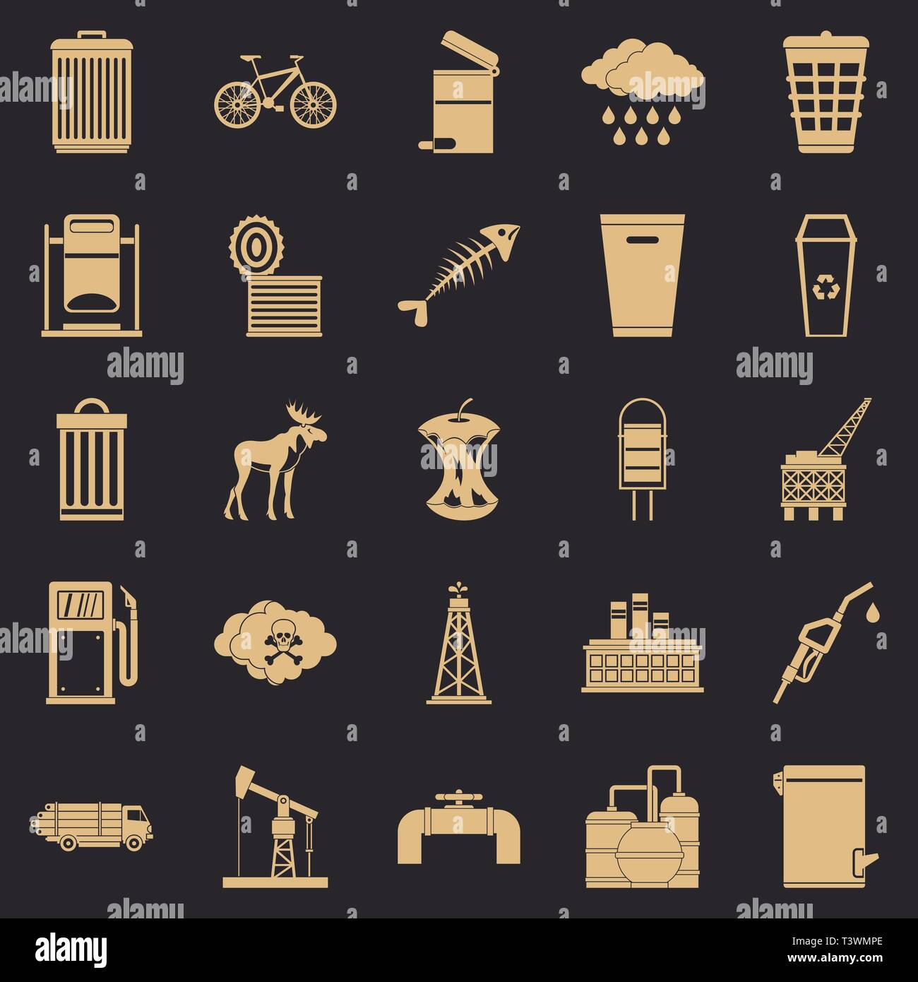 Preserve icons set, simple style Stock Vector Image & Art - Alamy