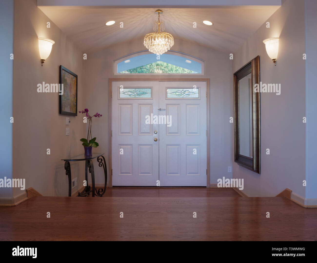 Doorway and steps in foyer Stock Photo - Alamy