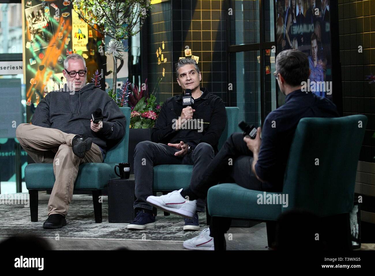 New York, NY, USA. 11th Apr, 2019. Brian Koppelman, David Levien inside ...