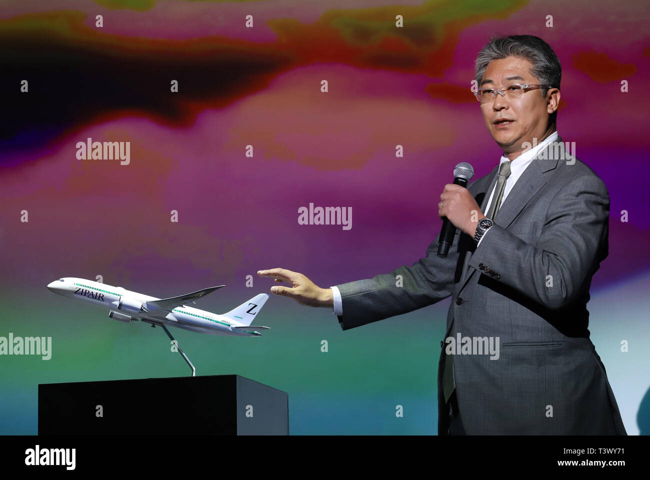 Tokyo, Japan. 11th Apr, 2019. Shingo Nishida, president of Japan's low ...