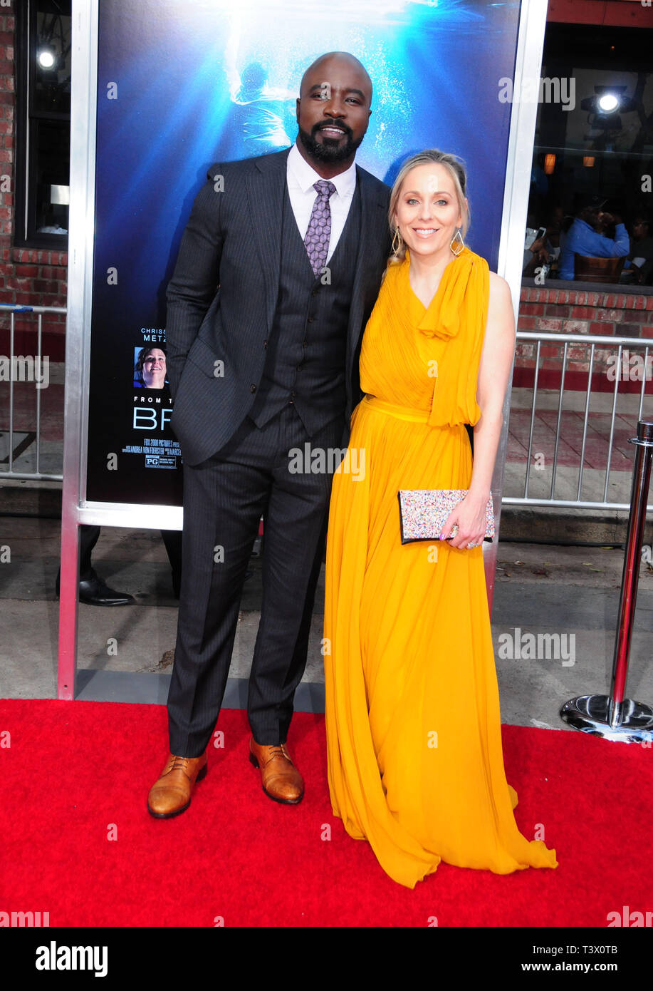 Los Angeles, California, USA 11th April 2019 Actor Mike Colter and wife ...