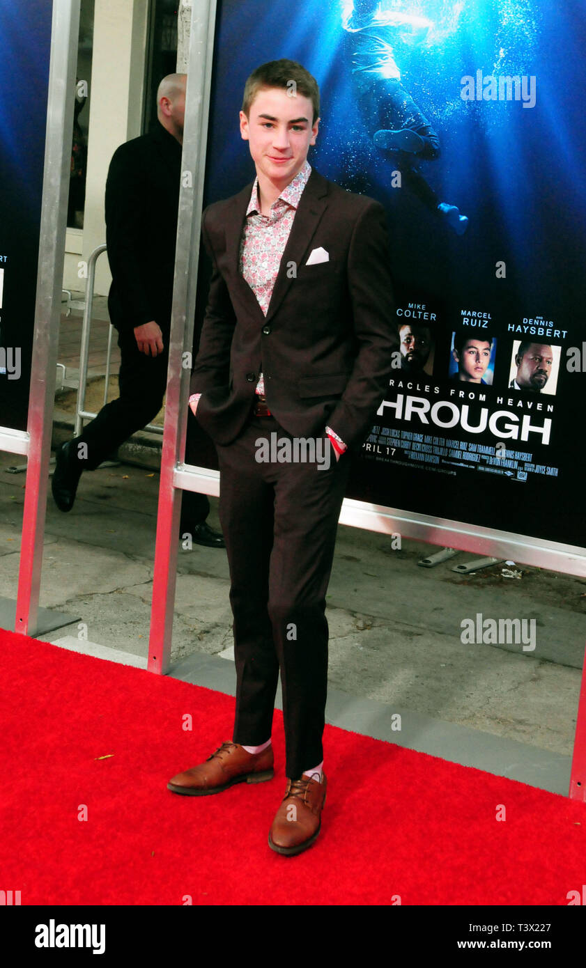 Los Angeles, California, USA 11th April 2019 Actor Isaac Kragten ...