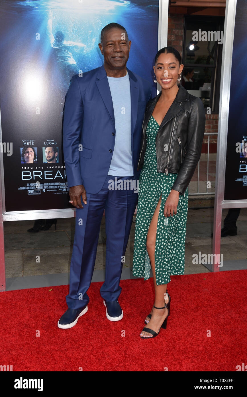 Los Angeles, USA. 11th Apr, 2019. Dennis Haysbert, Katharine Haysbert ...