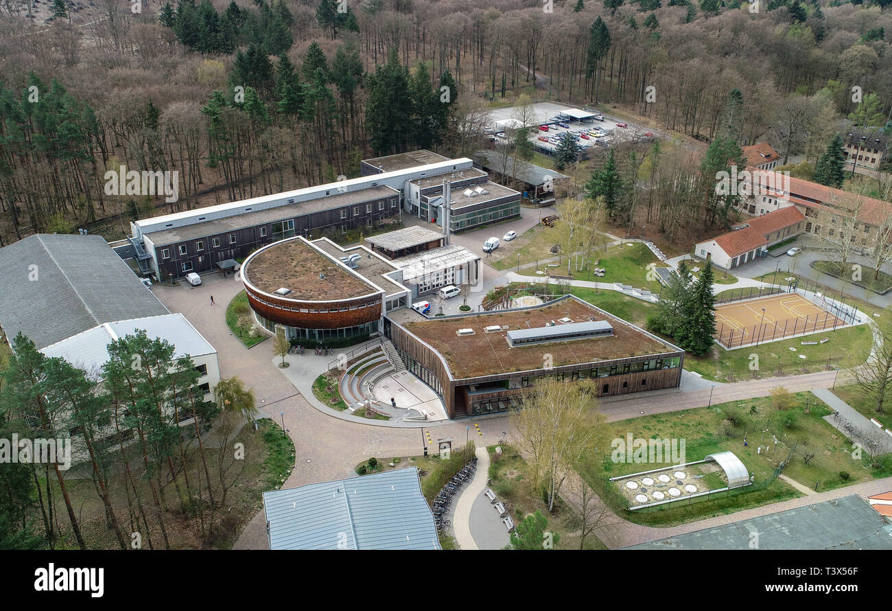 Eberswalde, Germany. 11th Apr, 2019. The forest campus of the Hochschule für nachhaltige ...