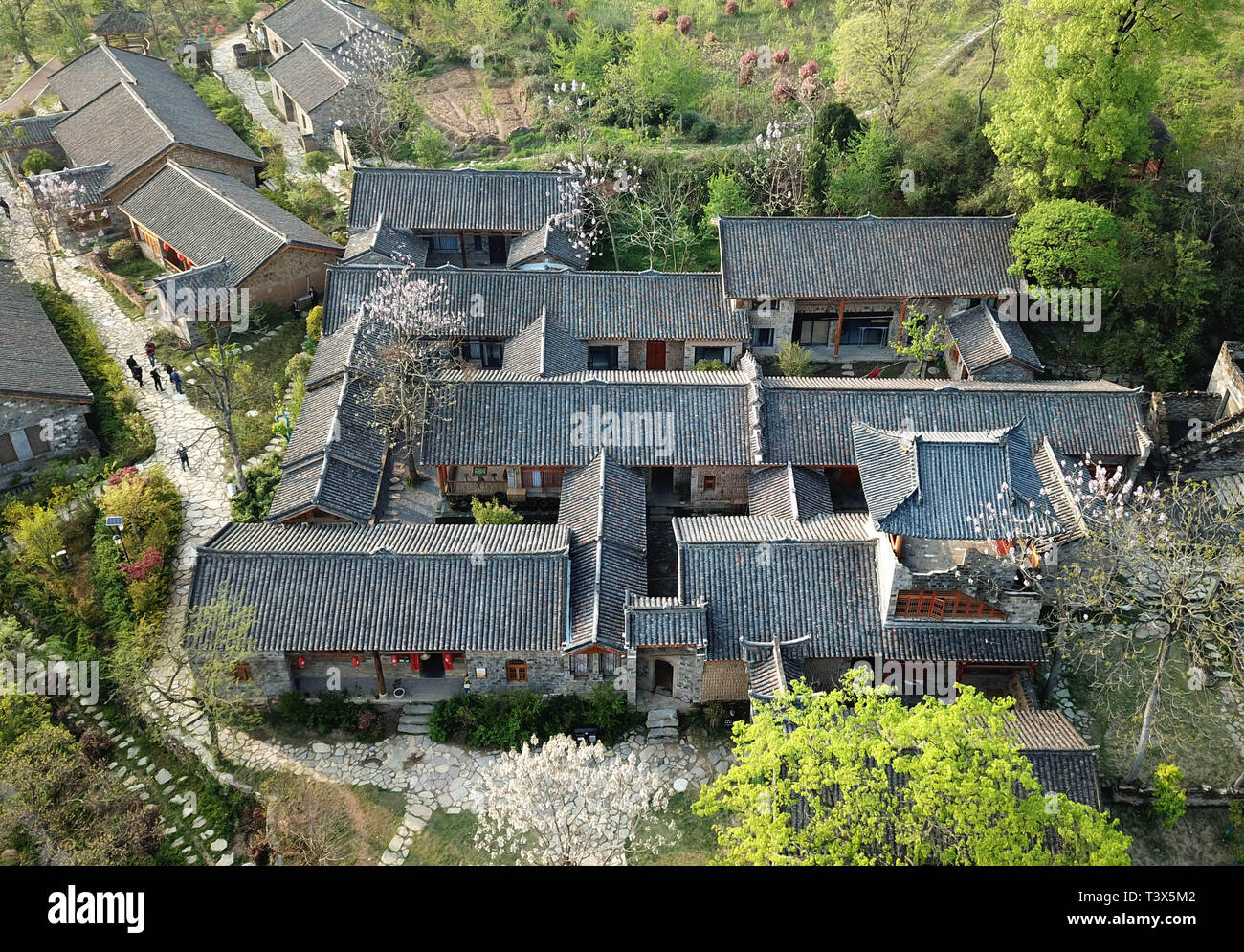 Wuhan. 11th Apr, 2019. Aerial photo taken on April 11, 2019 shows ...