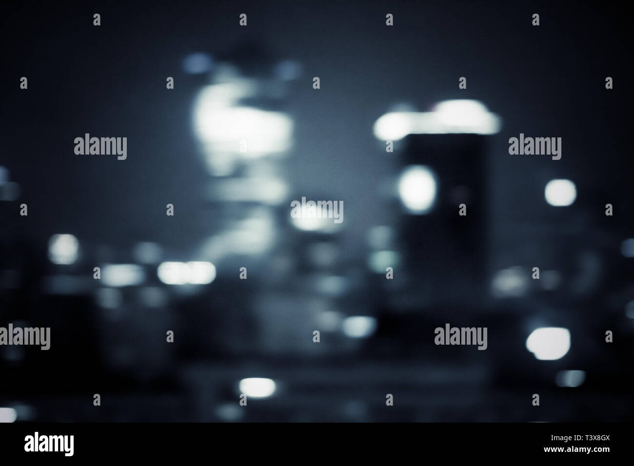 Big metropolitan city lights at night, blurry background - night life ...