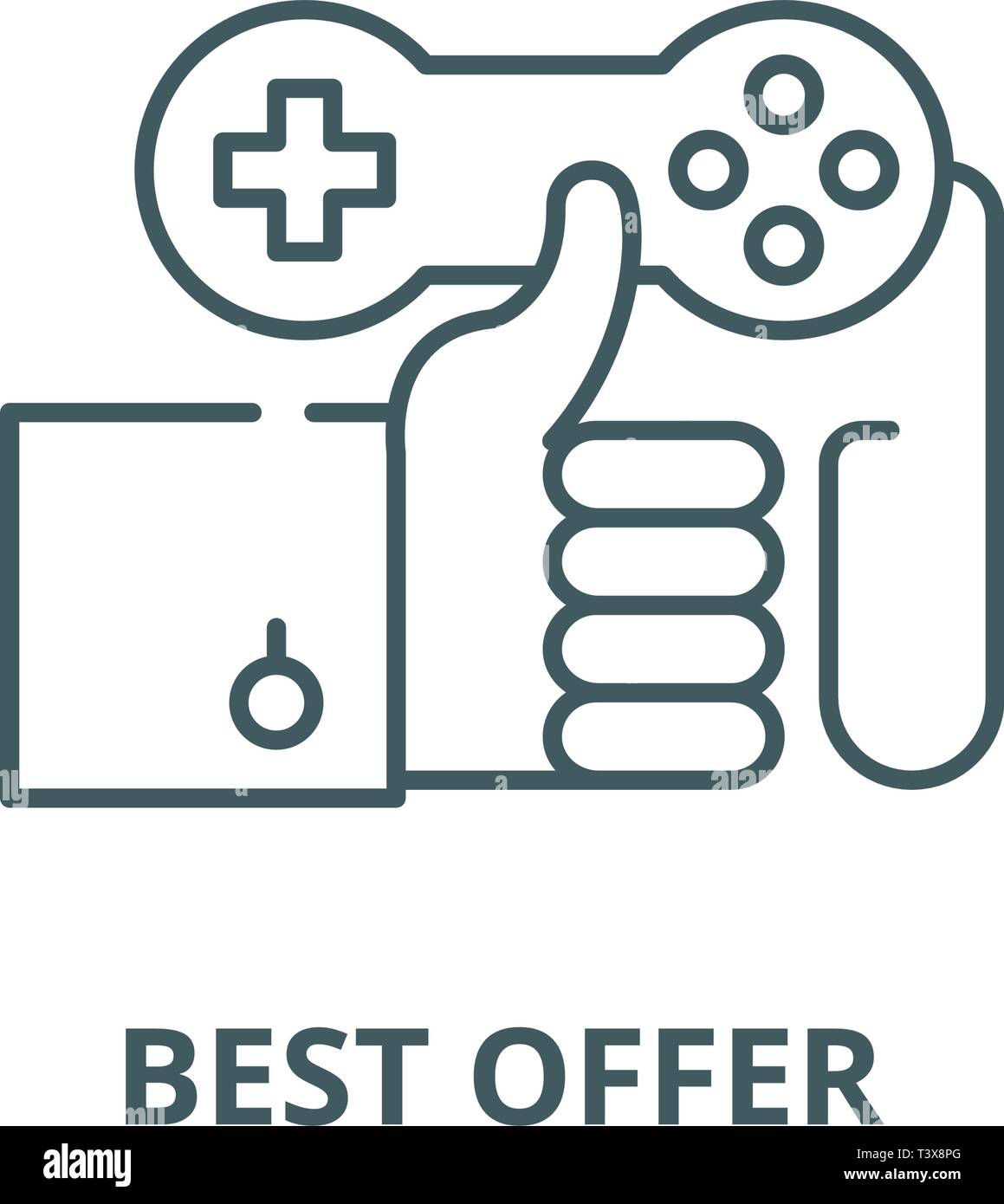 Best offer line icon, vector. Best offer outline sign, concept symbol ...