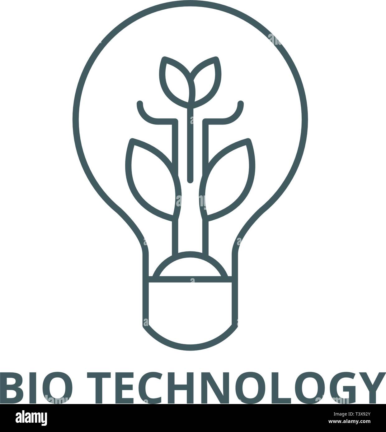 Bio technology line icon, vector. Bio technology outline sign, concept ...