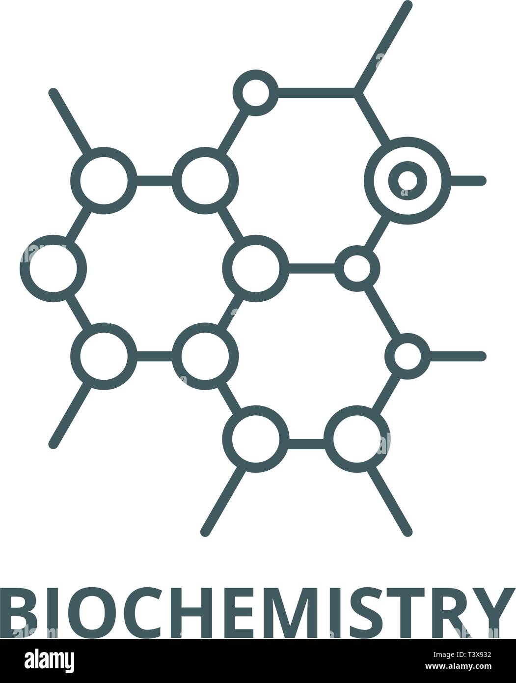 Biochemistry line icon, vector. Biochemistry outline sign, concept ...