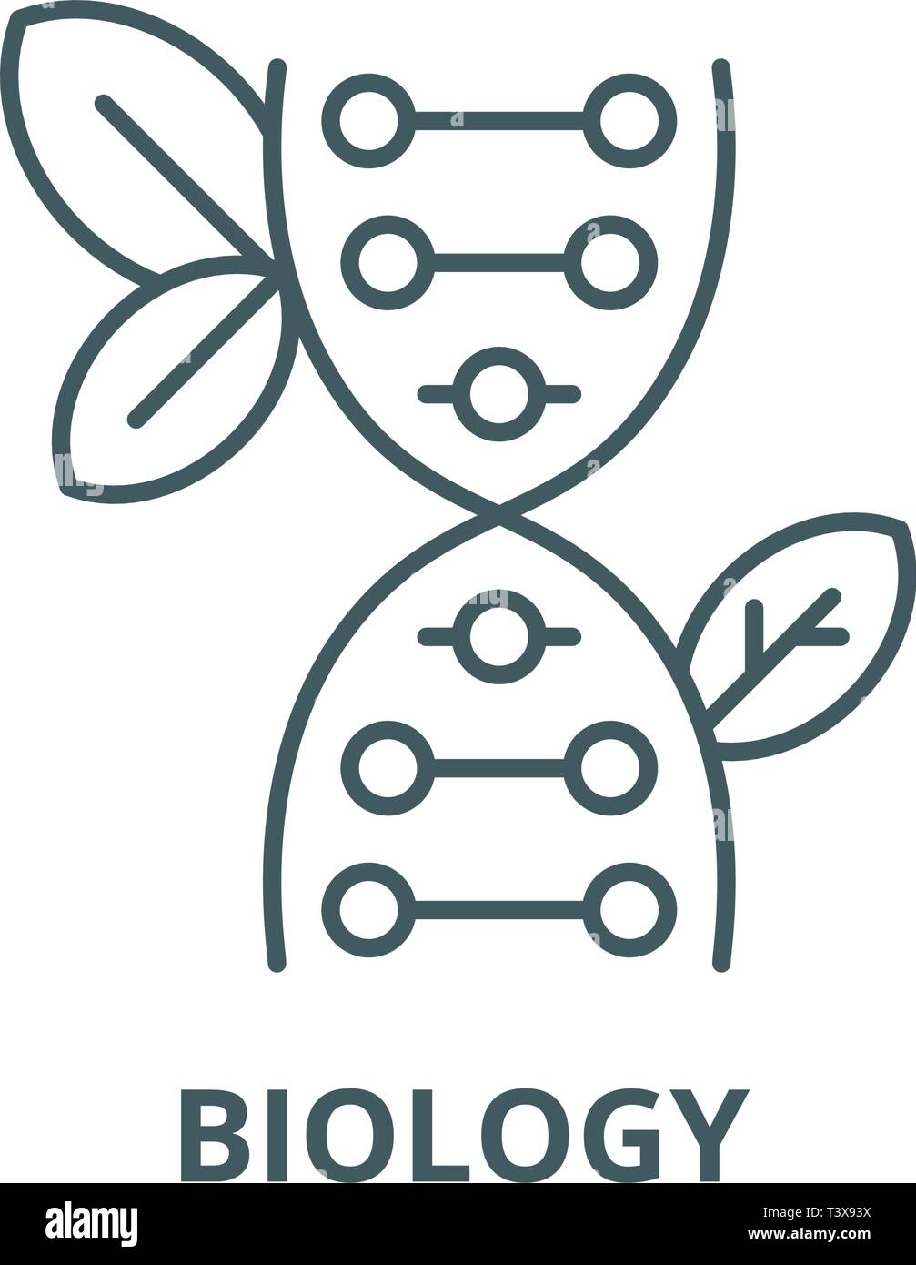 Biology line icon, vector. Biology outline sign, concept symbol, flat ...