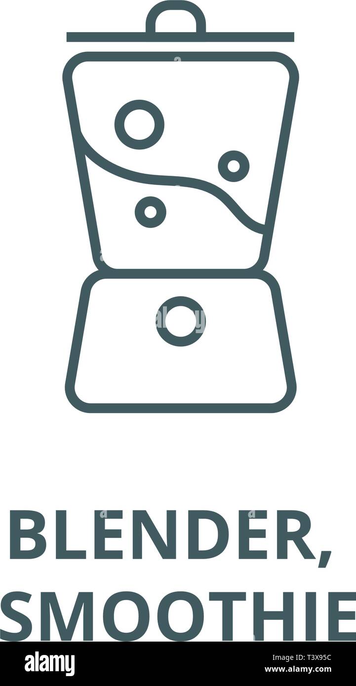 Blender, smoothie line icon, vector. Blender, smoothie outline sign ...