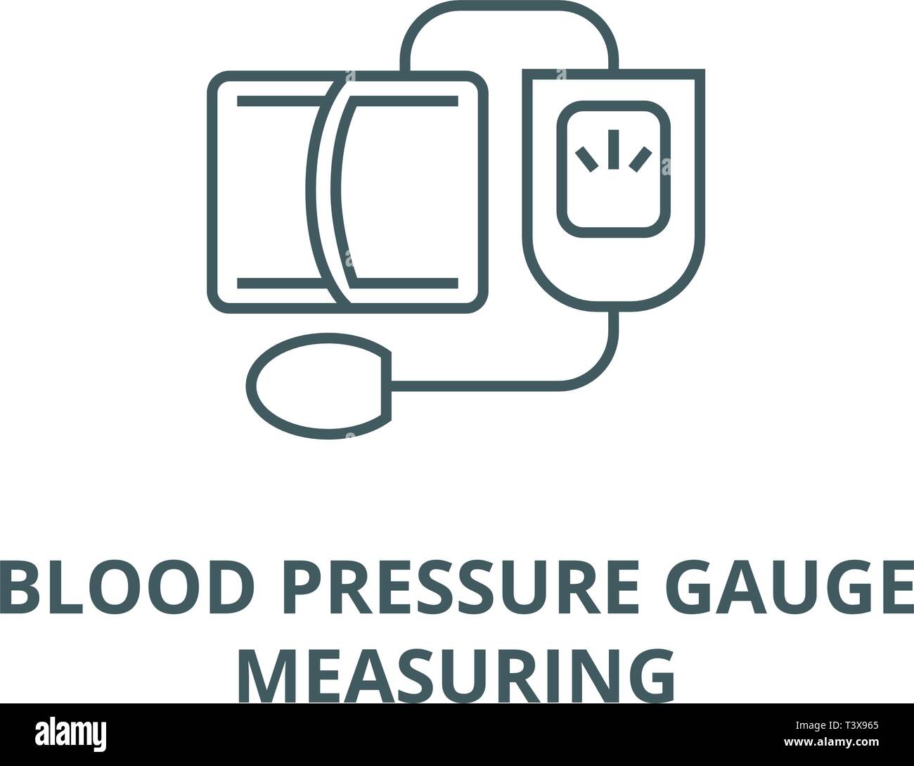 Blood pressure gauge,measuring line icon, vector. Blood pressure gauge ...