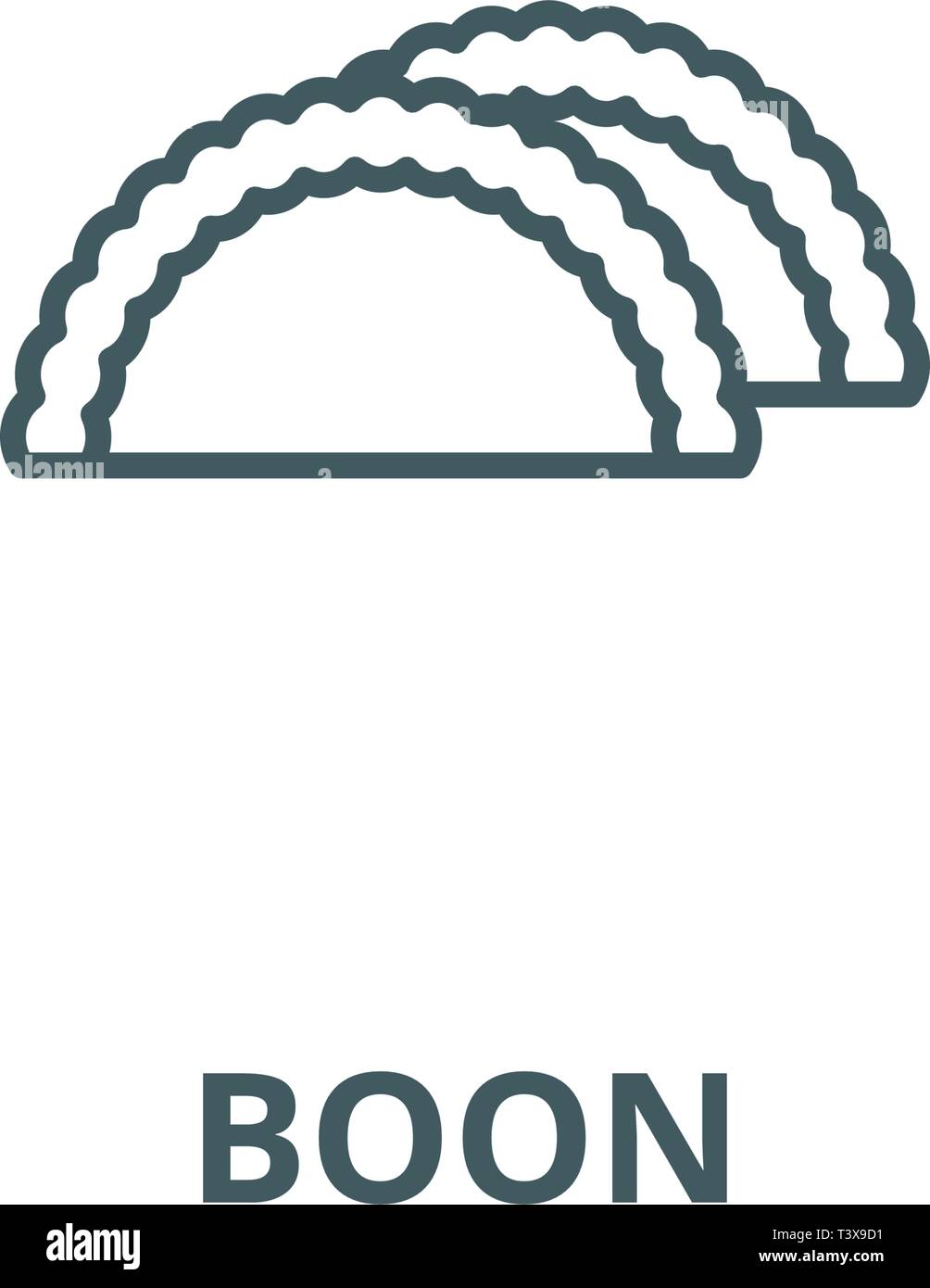 Boon line icon, vector. Boon outline sign, concept symbol, flat ...