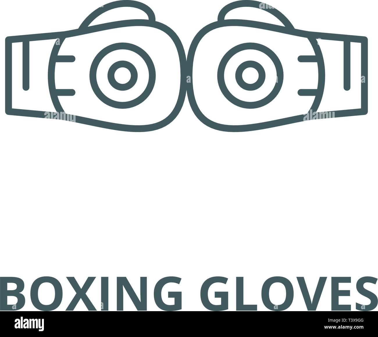 Boxing gloves line icon, vector. Boxing gloves outline sign, concept ...