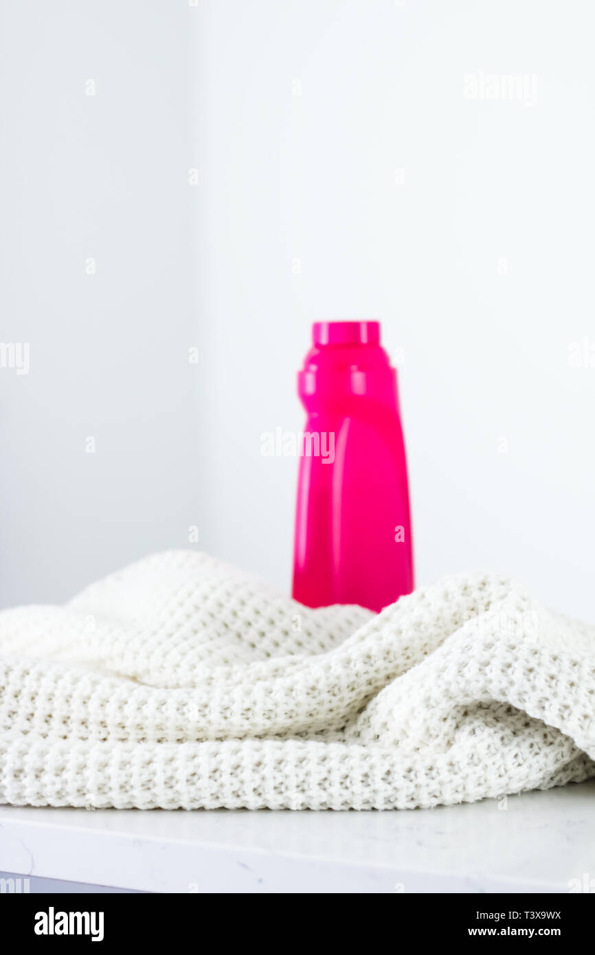 Housekeeping, fabric textures and handmade knitwear concept - Warm ...