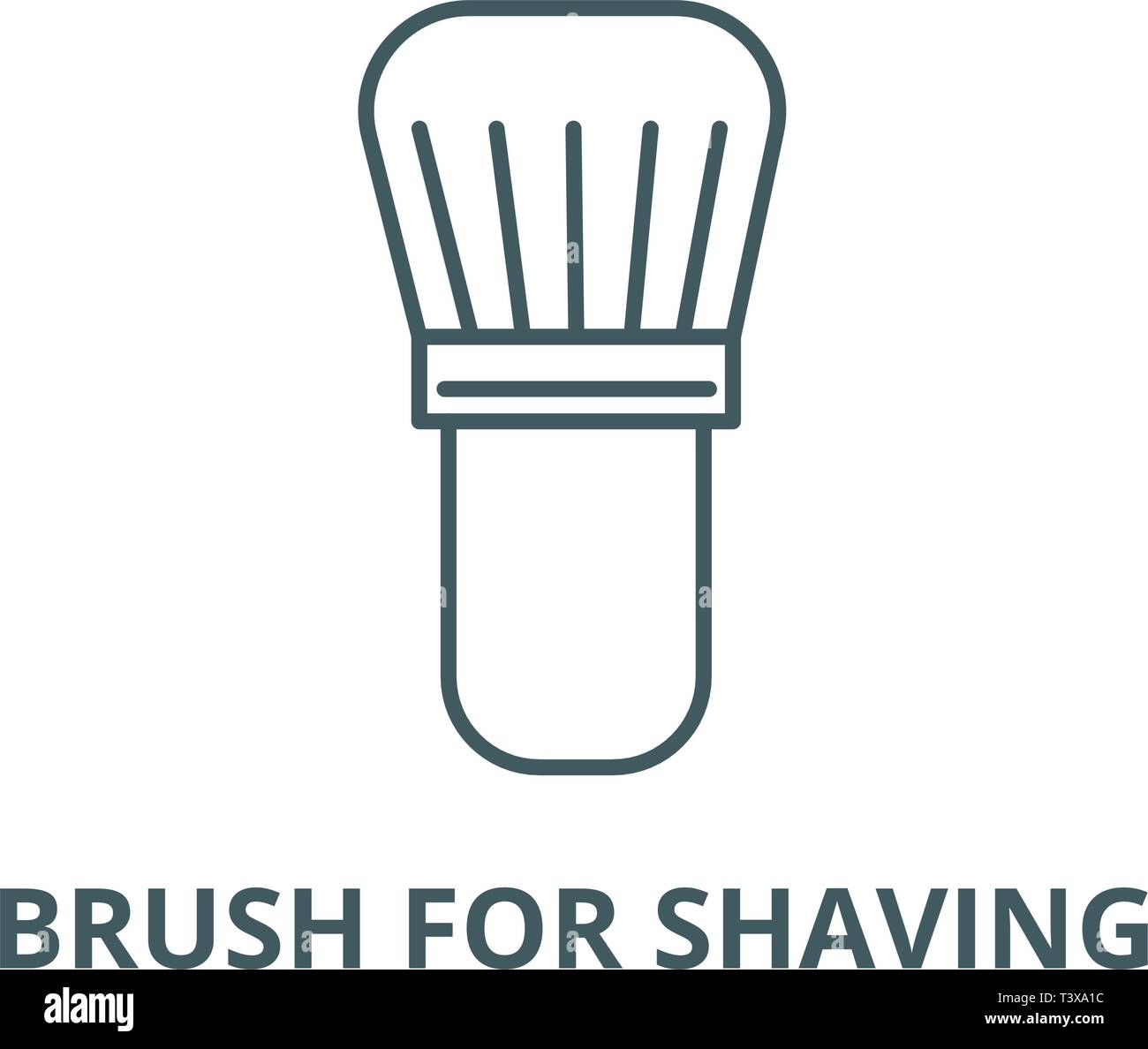 Brush for shaving line icon, vector. Brush for shaving outline sign ...