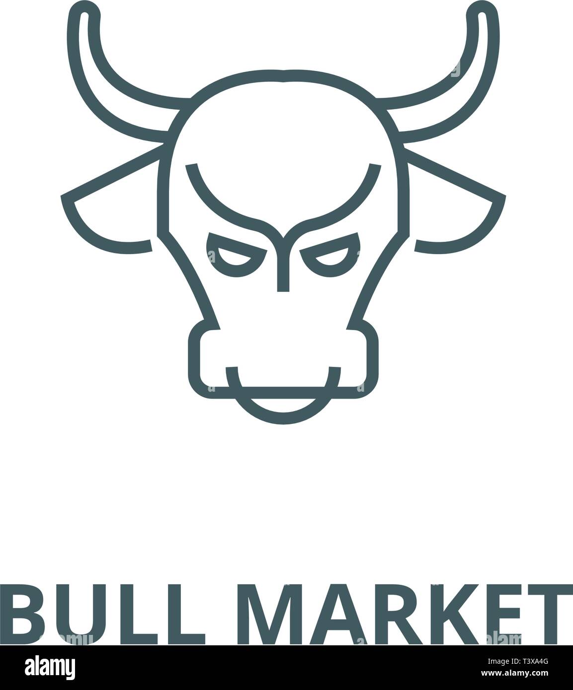 Bull market,stock market,bullish line icon, vector. Bull market,stock ...