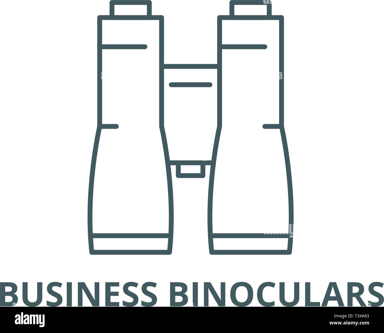 Business binoculars line icon, vector. Business binoculars outline sign ...