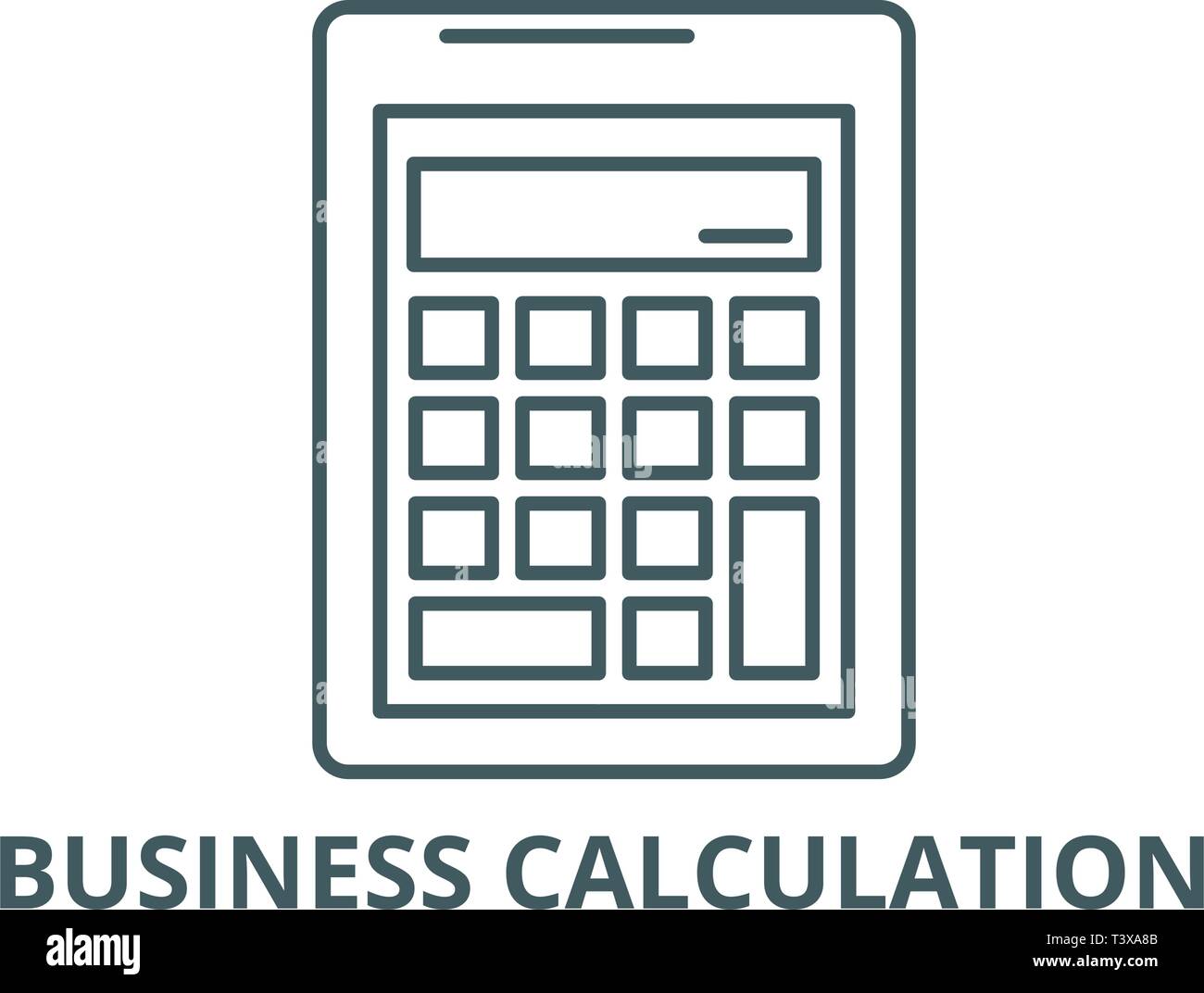 Business calculation line icon, vector. Business calculation outline ...