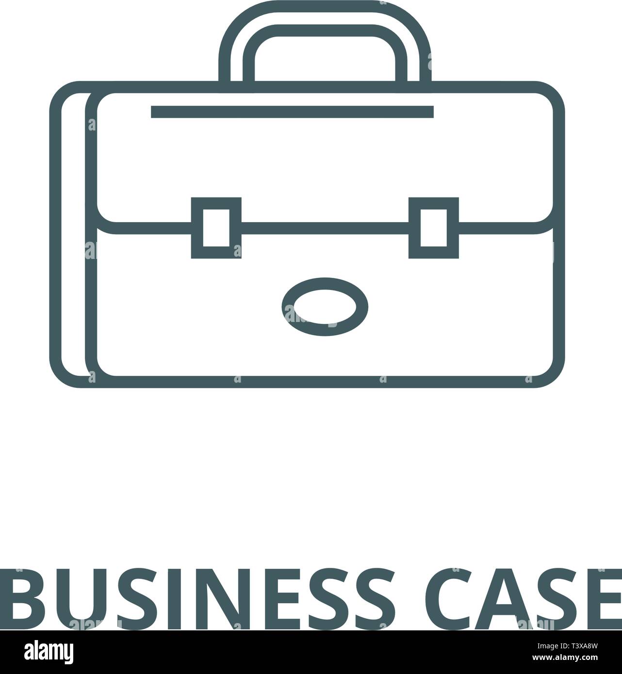 Business case, portfolio sign line icon, vector. Business case ...