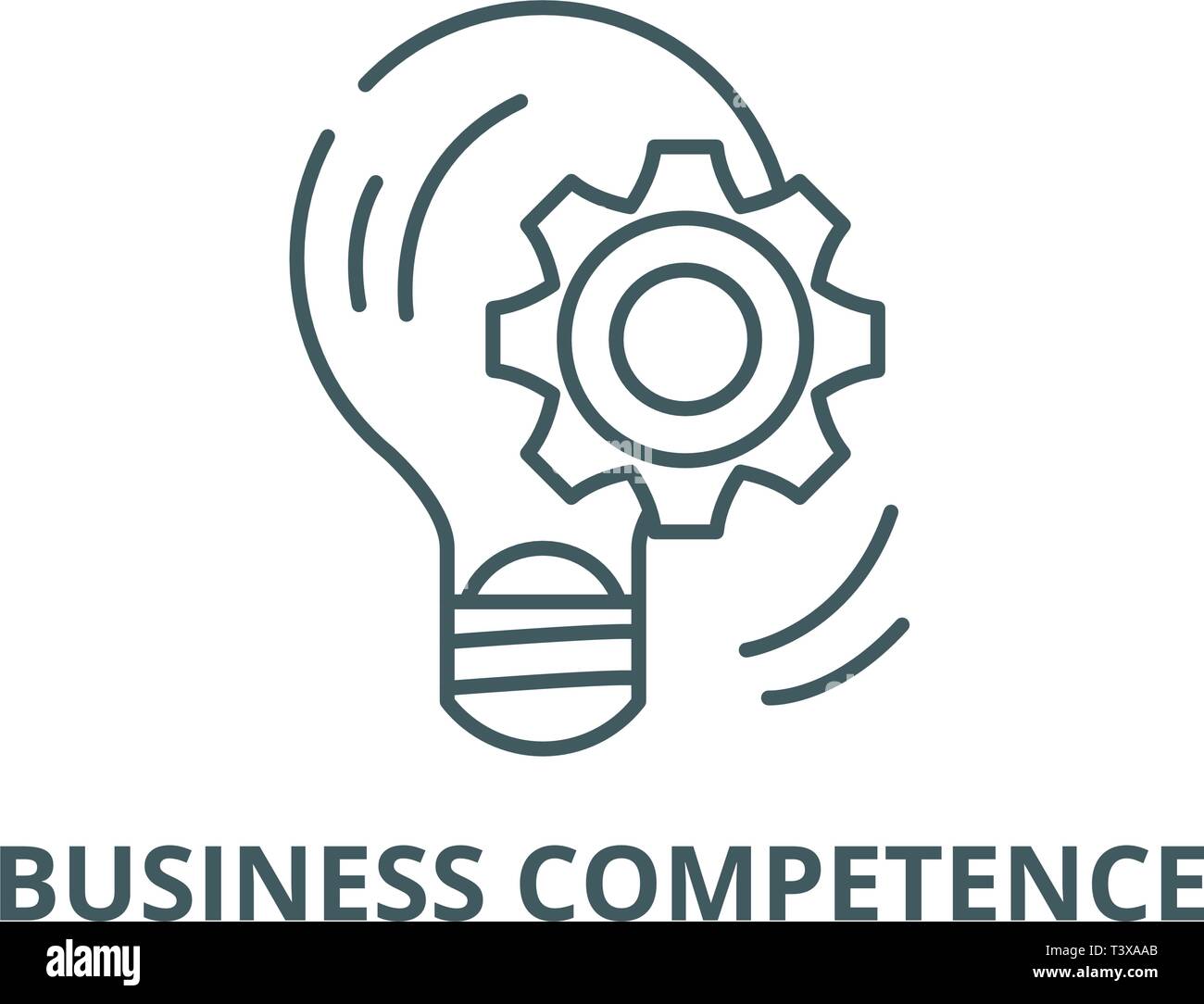 Business competence line icon, vector. Business competence outline sign ...