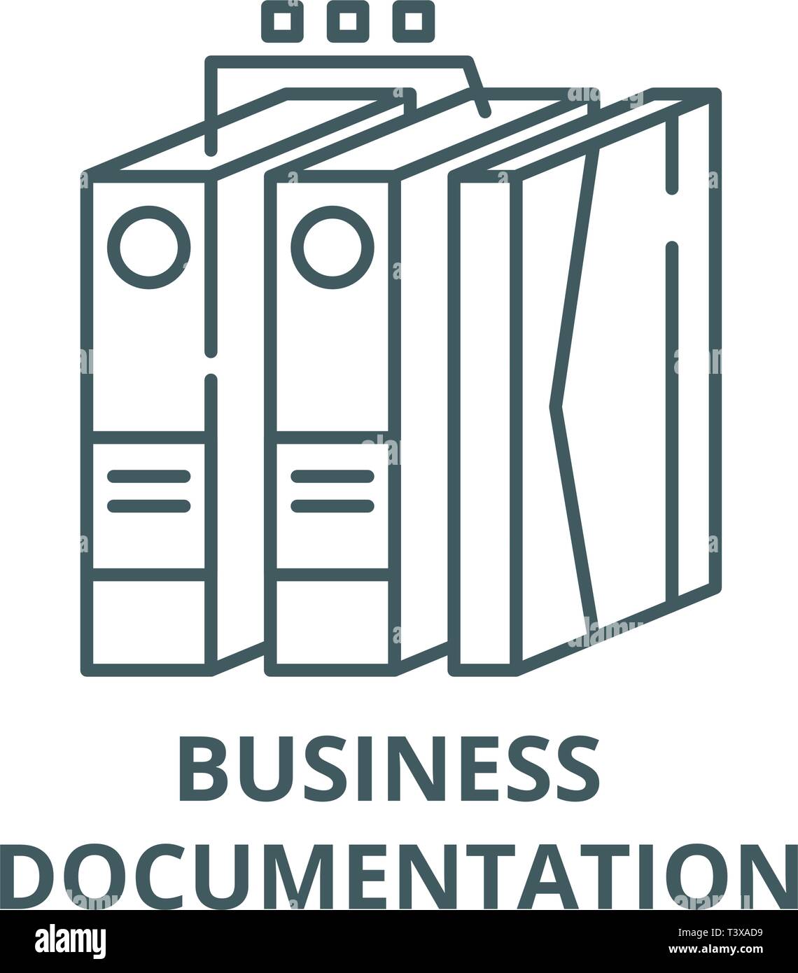 Business documentation line icon, vector. Business documentation outline sign, concept symbol ...
